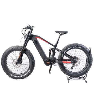 Chine 26 pouces 1000W Moteur à traction moyenne Vélo de montagne électrique en fibre de carbone avec frein à disque à vendre
