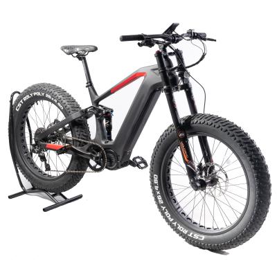 Chine 26 pouces 1000W Moteur à traction moyenne Vélo de montagne électrique en fibre de carbone avec frein à disque à vendre