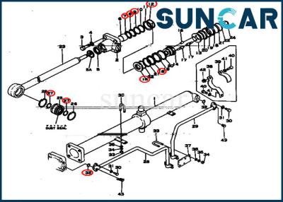 Kits de réparation de joint de cylindre du cachetage 130-63-05070 de machines pour le bouteur KOMATSU D50P-15