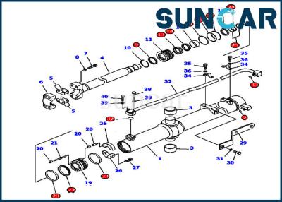 China 707-99-24555 Counter Weight Cylinder Repair Seal Kit For D85C-21 Komatsu Crawler Dozers for sale
