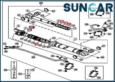 China AT264438 Stick Arm Cylinder Seal Kit 200LC Excavator John Deere Mechanical Sealing Kit for sale