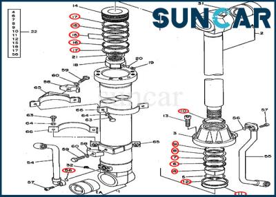 China AT264445 Bucket Hydraulic Seal Repair Kit 495D 490 John Deere Mechanical Sealing Parts for sale