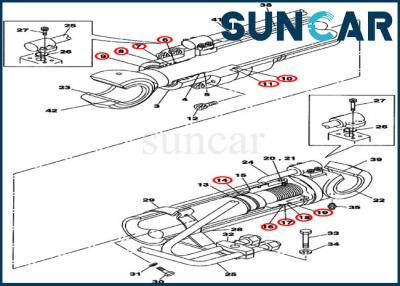 China OEM Oil Seal Kit LZ008100 Boom Cylinder Sealing Kit CX160B CASE Replacement Kits for sale