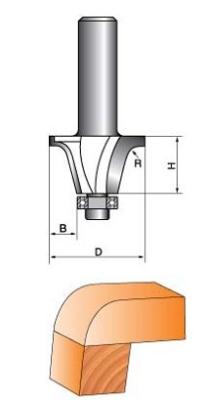 Cina OEM sotto monte scodella TCT router bit per taglio bordo laminato / artificiale pietra in vendita
