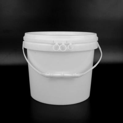 China Screen Printing Round Plastic Bucket with 3L Capacity and Heat Transfer Printing for sale