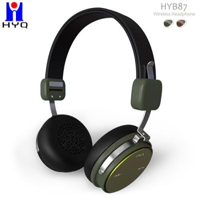 Cina Cuffie avricolari di cuoio di Bluetooth metalliche 15m della cinghia dell'unità di elaborazione sopra le cuffie dell'orecchio in vendita