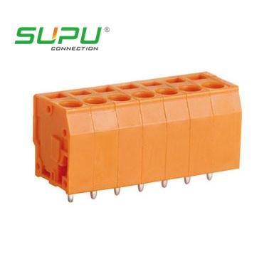 Cina Passo arancio SP239 300V 6A del connettore 3.81mm del blocchetto terminali del PWB della gabbia della primavera in vendita