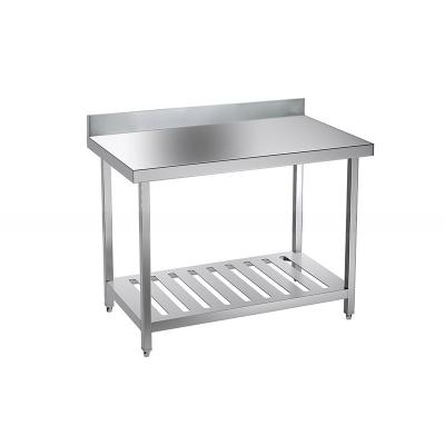 Smooth Polished Restaurant Stainless Steel Kitchen Table Regular Size Work Table