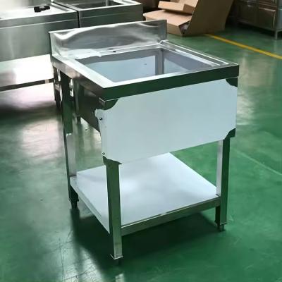 OEM Square Bowl Stainless Steel Commercial Kitchen Sink With Under Shelf Custom