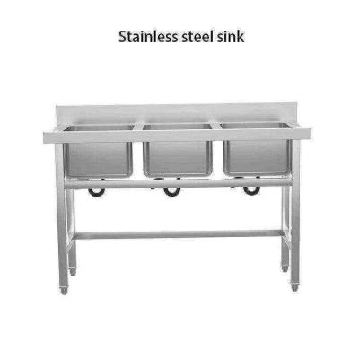 Double Bowl Commercial Stainless Steel Wash Sink Heavy Duty Customizable For