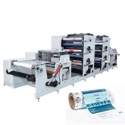 Chine machine d'impression large de Flexo de Web de 850mm, machine de presse typographique de label de PVC 380V à vendre