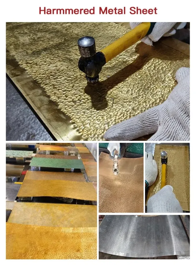 Hammered Metal Sheet 304 316 Stainless Steel Sheet Cladding for Wall Claading or Ceiling Panel
