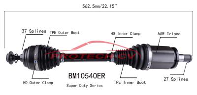 Cina Unità ESTREMA stridente di forgia fredda del tempo del cv Axle Assembly BM10540ER in vendita