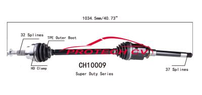 Cina CH10009 unità ESTREMA stridente di forgia fredda del tempo di tecnologia della trasformazione dello stivale del cv Axle Assembly Heavy Duty Clamp TPEE in vendita