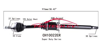 Cina Unità ESTREMA stridente di forgia fredda del tempo di tecnologia della trasformazione dello stivale del cv Axle Assembly Heavy Duty Clamp TPEE di CH10022ER in vendita