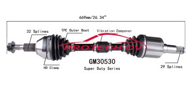 Cina GM30530 unità ESTREMA stridente di forgia fredda del tempo di tecnologia della trasformazione dello stivale del cv Axle Assembly Heavy Duty Clamp TPEE in vendita