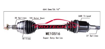 Cina ME10516 unità ESTREMA stridente di forgia fredda del tempo di tecnologia della trasformazione dello stivale del cv Axle Assembly Heavy Duty Clamp TPEE in vendita