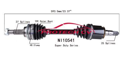 Cina NI10541 unità ESTREMA stridente di forgia fredda del tempo di tecnologia della trasformazione dello stivale del cv Axle Assembly Heavy Duty Clamp TPEE in vendita