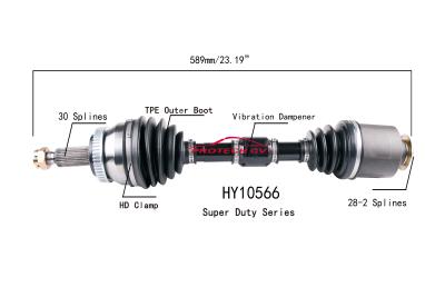 Cina HY10566 unità ESTREMA stridente di forgia fredda del tempo di tecnologia della trasformazione dello stivale del cv Axle Assembly Heavy Duty Clamp TPEE in vendita