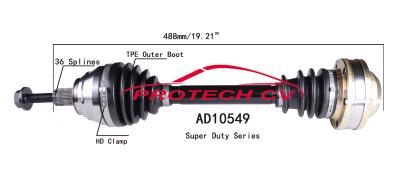 Cina AD10549 unità ESTREMA stridente di forgia fredda del tempo di tecnologia della trasformazione dello stivale del cv Axle Assembly Heavy Duty Clamp TPEE in vendita