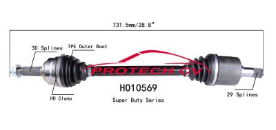 Cina HO10569 unità ESTREMA stridente di forgia fredda del tempo di tecnologia della trasformazione dello stivale del cv Axle Assembly Heavy Duty Clamp TPEE in vendita