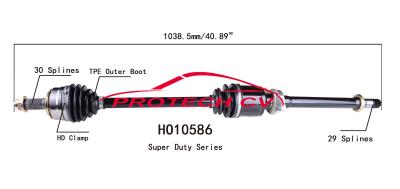 Cina HO10586 unità ESTREMA stridente di forgia fredda del tempo di tecnologia della trasformazione dello stivale del cv Axle Assembly Heavy Duty Clamp TPEE in vendita
