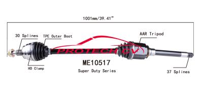 Cina ME10517 unità ESTREMA stridente di forgia fredda del tempo di tecnologia della trasformazione dello stivale del cv Axle Assembly Heavy Duty Clamp TPEE in vendita