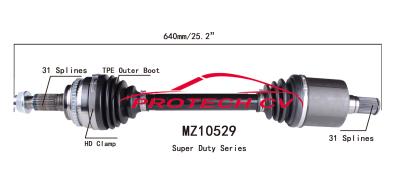 Cina MZ10529 unità ESTREMA stridente di forgia fredda del tempo di tecnologia della trasformazione dello stivale del cv Axle Assembly Heavy Duty Clamp TPEE in vendita