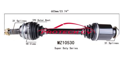 Cina MZ10530 unità ESTREMA stridente di forgia fredda del tempo di tecnologia della trasformazione dello stivale del cv Axle Assembly Heavy Duty Clamp TPEE in vendita