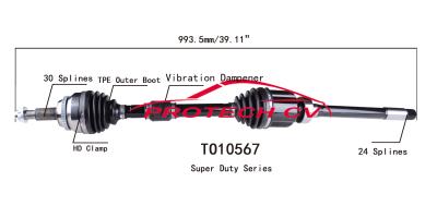 Cina TO10567 unità ESTREMA stridente di forgia fredda del tempo di tecnologia della trasformazione dello stivale del cv Axle Assembly Heavy Duty Clamp TPEE in vendita