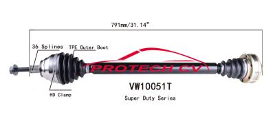 Cina Unità ESTREMA stridente di forgia fredda del tempo di tecnologia della trasformazione dello stivale del cv Axle Assembly Heavy Duty Clamp TPEE di VW10051T in vendita
