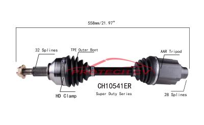 Cina Unità ESTREMA stridente di forgia fredda del tempo di tecnologia della trasformazione dello stivale del cv Axle Assembly Heavy Duty Clamp TPEE di CH10541ER in vendita