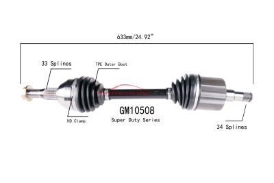 Cina GM10508 unità ESTREMA stridente di forgia fredda del tempo di tecnologia della trasformazione dello stivale del cv Axle Assembly Heavy Duty Clamp TPEE in vendita