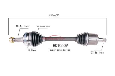 Cina Unità ESTREMA del tempo di Front Drive Axle di destra del cv Axle Shaft Assembly 2.3L L4 di Honda Accord in vendita