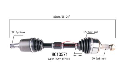 Cina Stivale resistente del morsetto TPEE di Acura RDX Front Left Cv Shaft Assembly in vendita