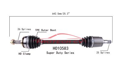 Cina Ho10583 unità estrema del tempo dello stivale del cv Axle Assembly Heavy Duty Clamp TPEE in vendita