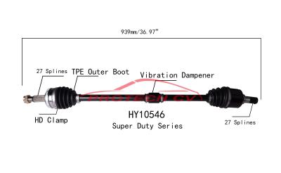 Cina Il cv di Front Axle Shaft HY10546 2.0L di destra L4 congiunge per lo stivale di Hyundai Elantra TPEE in vendita