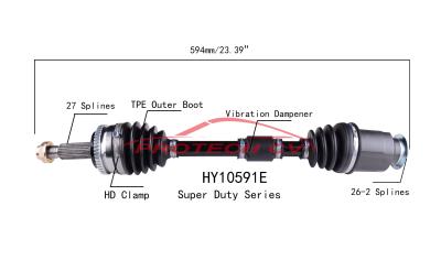 Cina Unità ESTREMA del tempo dell'asse del cv Axle Assy Hyundai Veloster Right Front di HY10591E 1.6L L4 in vendita
