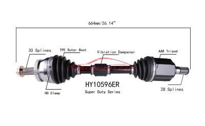 Cina Cv 2013-2018 di Hyundai Santa Fe Axle Assembly HY10596ER Axle Shaft Assembly in vendita