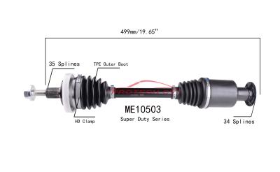 Cina ME10503 cv Axle Assembly 4Matic Mercedes E280 Front Drive Axle Assembly in vendita