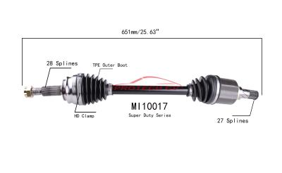 Cina Assemblea completa MI10017 del cv di CVT Mitsubishi 2008-2017 Front Left Cv Axle in vendita