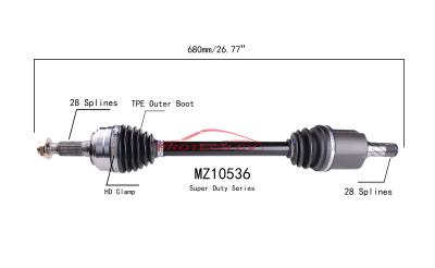 Cina Cv 2009-2011 di Mazda MZ10536 Axle Assembly Front Left 2.5L L4 2488cc 152ci in vendita