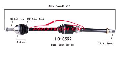Cina Stivale di Shaft Cv Joint TPEE del pilota di HO10592 Front Drive Axle Assembly Honda in vendita