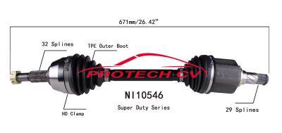 Cina Assemblea dell'asse del cv di NI10546 Front Drive Axle Assembly Nissan Murano FWD in vendita