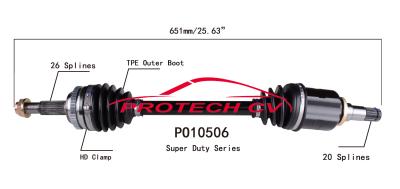 Cina PO10506 unità ESTREMA stridente di forgia fredda del tempo di tecnologia della trasformazione dello stivale del cv Axle Assembly Heavy Duty Clamp TPEE in vendita