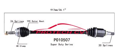 Cina PO10507 Front Drive Axle Assembly TPEE Boot Pontiac CV Axle Assembly in vendita