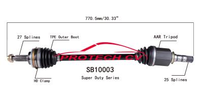 Cina SB10003 unità ESTREMA stridente di forgia fredda del tempo di tecnologia della trasformazione dello stivale del cv Axle Assembly Heavy Duty Clamp TPEE in vendita