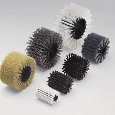 China 0.4mm Nylon Bristle Roller Brush Modular Segment Zig Zag Simple Segment Replaced Brush Roller for sale