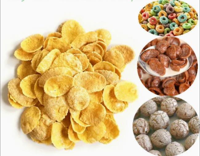 Automatic Breakfast Cereal Corn Flakes Processing Line / making machine