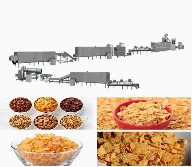Breakfast Cereal Corn Flakes Processing Line , chocolate chip bread machine